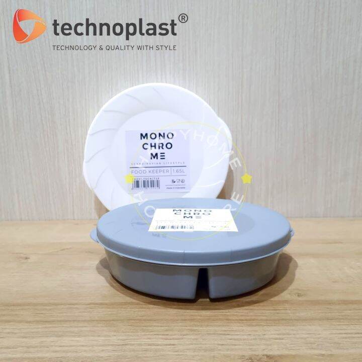 TECHNOPLAST Monochrome Food Keeper / Tempat Makan /Kotak Bekal Sekat 3 | Lazada Indonesia