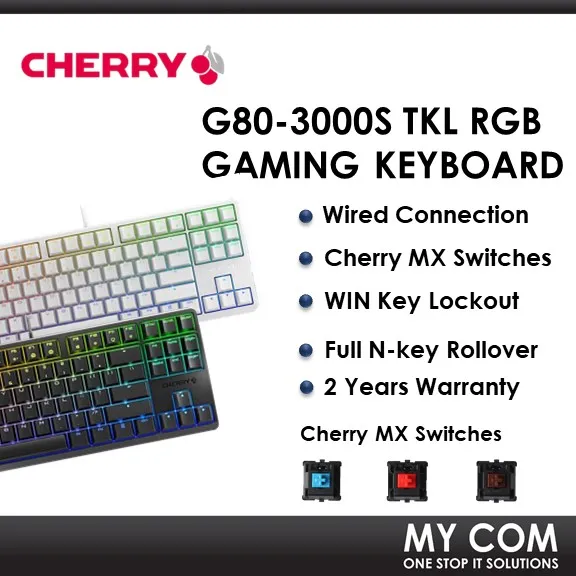 CHERRY G80-3000S TKL RGB NBL MC Wired Mechanical Gaming Keyboard | Lazada