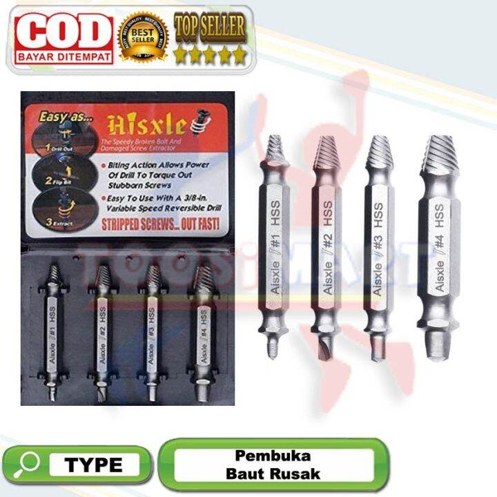 Alat Buka Pembuka Baut Dol Rusak Mata Obeng Patah Speedout Screwdriver ...