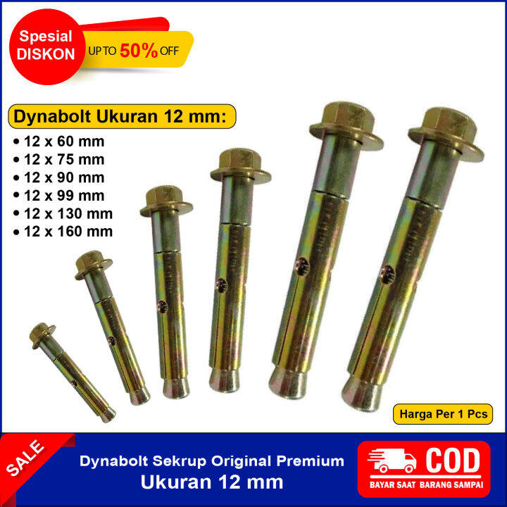 Baut Dynabolt Dinabolt Baut Tanam Untuk Tembok Betok Besi Ukuran 12 Mm ...