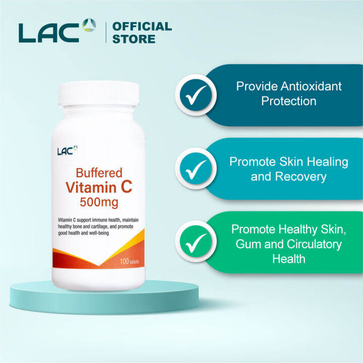 [Expiry May 2025] LAC Vitamin C 500mg Buffered (100 Tablets) | Lazada