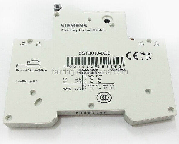 SIEMENS 5ST3 010-0CC auxiliary current switch, 1 NO+1 NC CC | Lazada PH