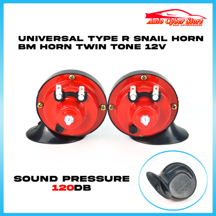 2 PCs Car BM Horn Snail Horn Type R Horn Motosikal Horn Universal Bunyi ...