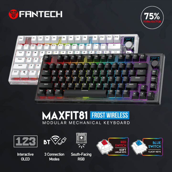 Fantech Maxfit81 MK910 ABS Frost Wireless Modular Mechanical Gaming ...