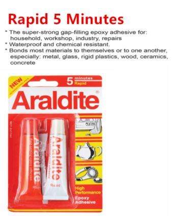 Araldite 5 Minutes Rapid Epoxy Adhesive Glue (Red White) 15ml | Lazada
