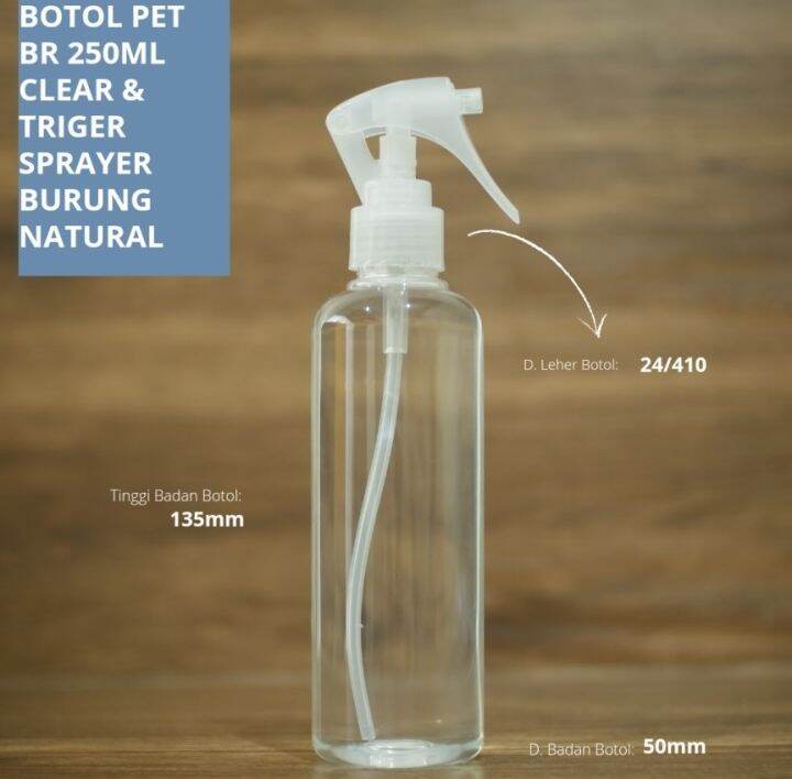 Botol Spray Trigger 250ml Natural / Botol Spray Trigger 250 ML Natural ...