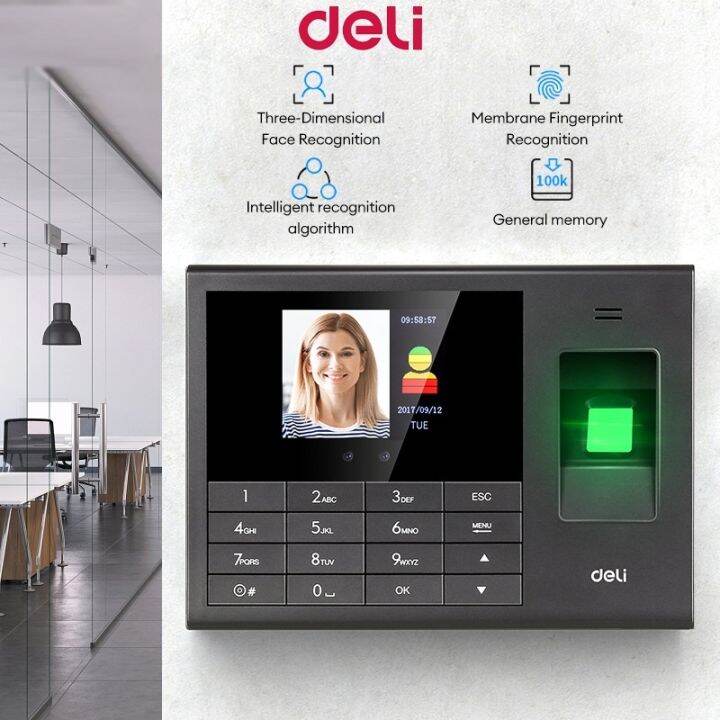 PX razf128nkbwq4 Deli E3765 Face Recognition Attendance 2.8'TFT ...