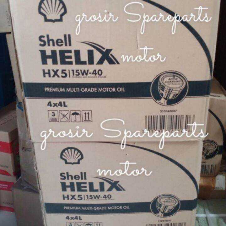 OLI SHELL HELIX HX5 4 LITER 15W-40 ISI 4 GALON 1 DUS PERDUS | Lazada ...