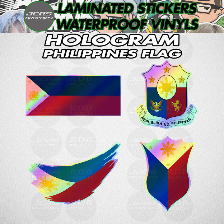 Laminated Car Stickers and Decals Philippine Flag Waterproof ...