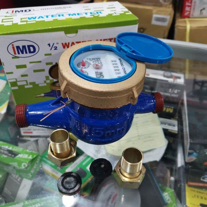 Meteran air pdam IMD SNI water meter 1-2 in meteran air besi | Lazada ...