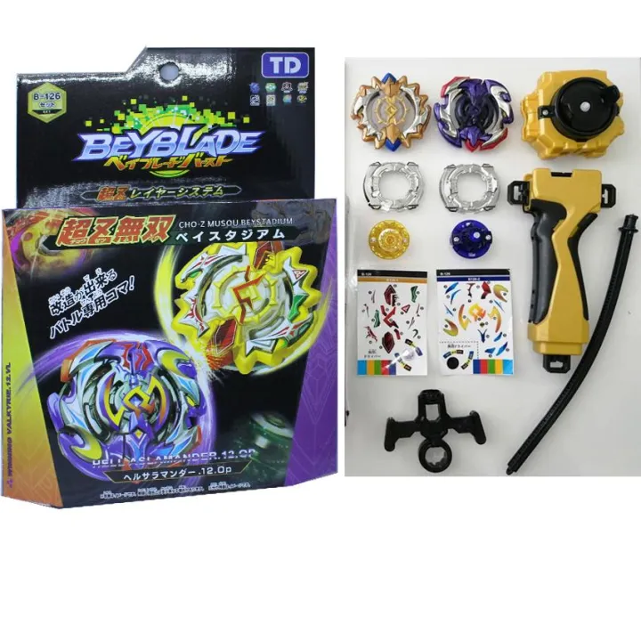 2 Pcs Beyblade TD Cho-z Musou BeyStadium And Hell Aslamander Set With ...