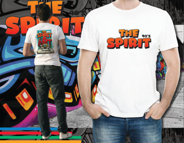 เสื้อผ้ายืด ลาย THE SPIRIT 90's แฟขั่น ผ้านิ่ม ใส่สบาย | Lazada.co.th