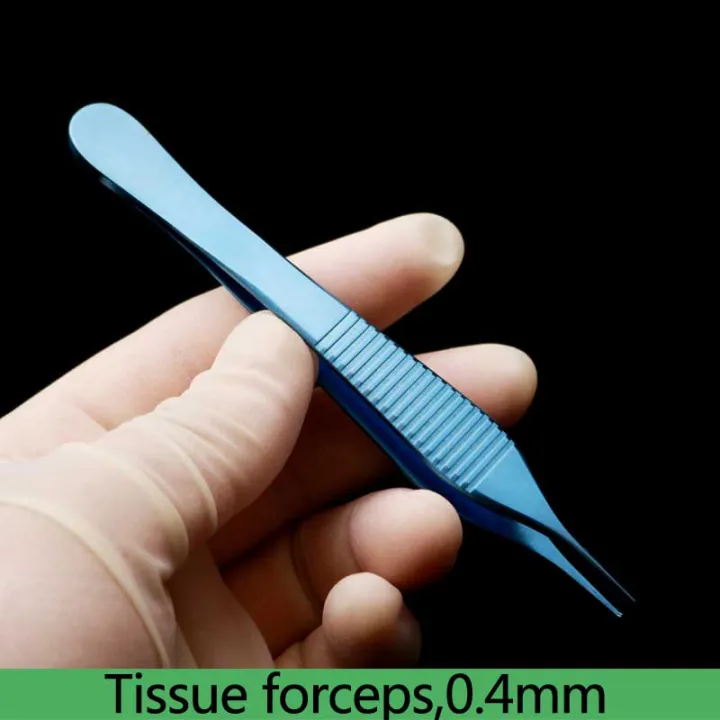Tissue forceps straight toothed 0.4mm 12.5cm stainless steel surgical ...