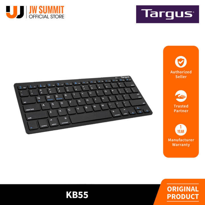 Targus KB55 Multi-Platform Bluetooth 3.0 Compact Design Wireless Keyboard - Black (AKB55AP-52 ...