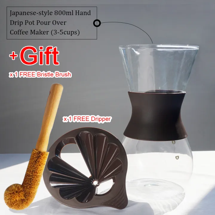 XJCHAN Japanese-style 800ml Hand Drip Pot Dripper Pour Over Coffee ...