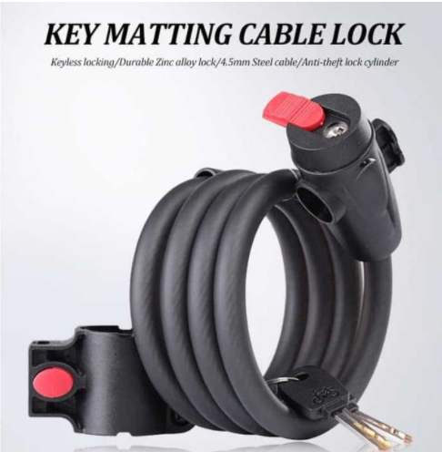 Gembok Sepeda Kabel 1.2m Alloy+ABS+Plastic -Tali pengunci menggunakan ...