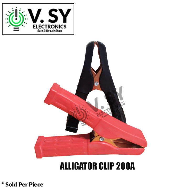 2pcs Battery Clamp Red and Black 200amp Battery Alligator Clip Heavy ...