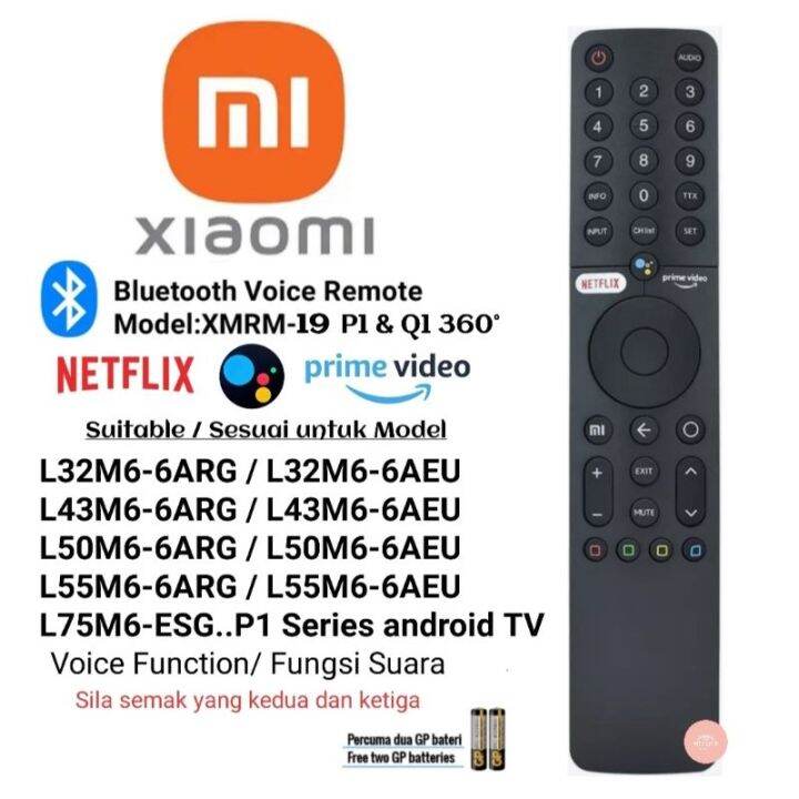 Xiaomi mi tv P1 Series android TV Remote Control XMRM-19 (Replacement ...