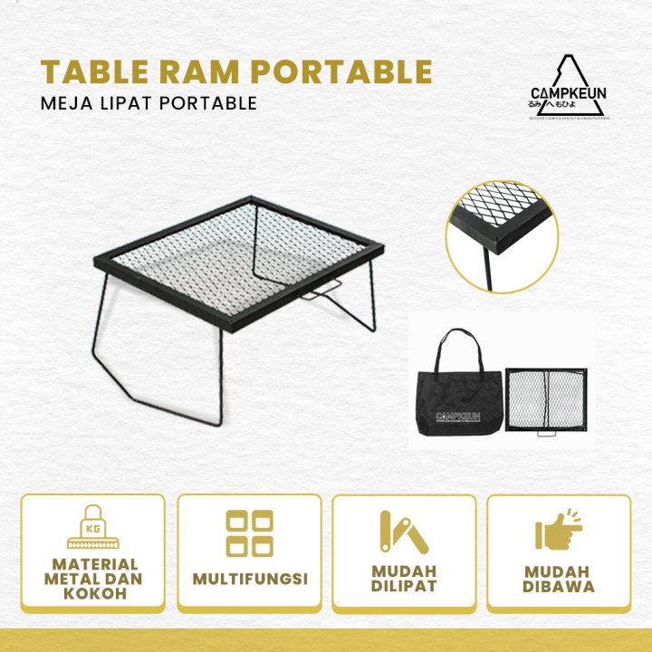 table ram portable camping campkeun camp gear - meja pembakaran - bisa ...