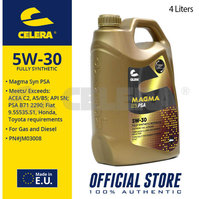 CELERA Magma SYN PSA 5W30 Fully Synthetic Car Engine Oil for Gasoline ...
