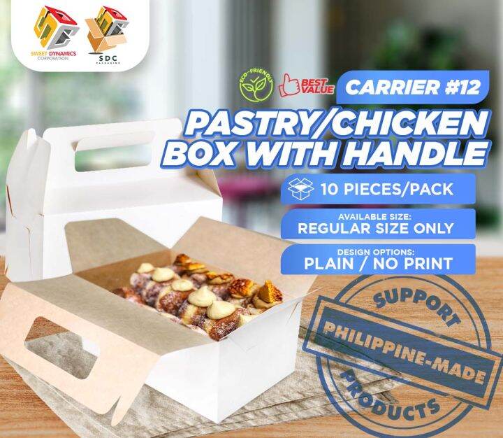 Pastry and Chicken Box with Handle also ideal for Pork Belly, Pastry ...