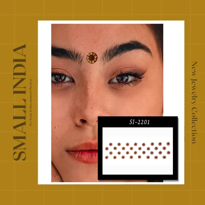 {**ส่งฟรี**} SMALL INDIA 🔅💕 Traditional Indian Sticker Bindi 🔅💕 Tikka ...