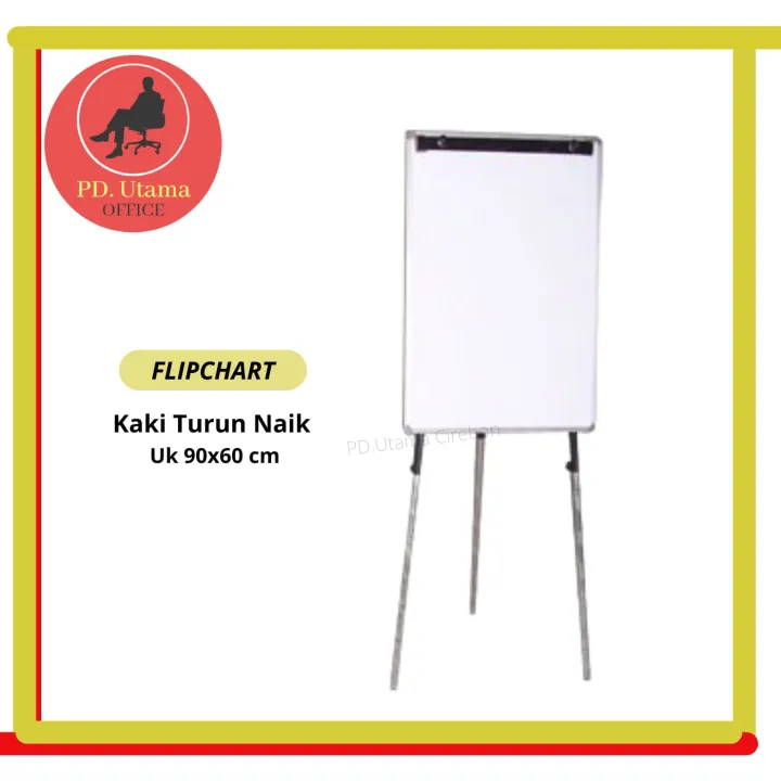 Flipchart Whiteboard ukuran 90x60 cm Flipchart Papan Tulis Berdiri ...