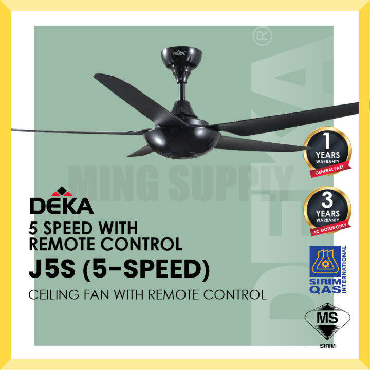 MS_ SIRIM DEKA J5S Ceiling Fan 5 Blades Remote Control 56" Fans AC ...