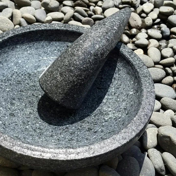 Cobek Coet Batu Bulat Dari Batu Alam Ukuran Diameter 45/50 Cm | Lazada ...