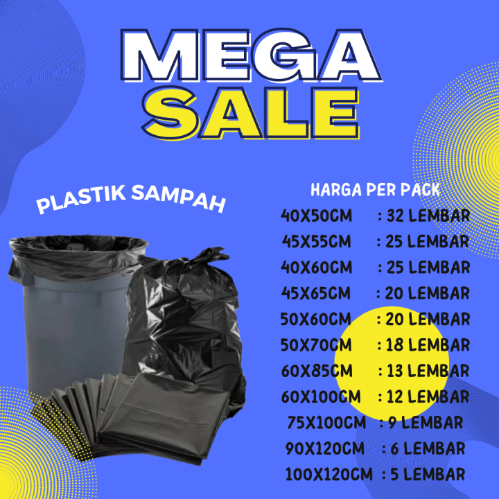 Plastik sampah Trashbag per pack Kantong sampah harga perpack ukuran kecil besar jumbo warna ...