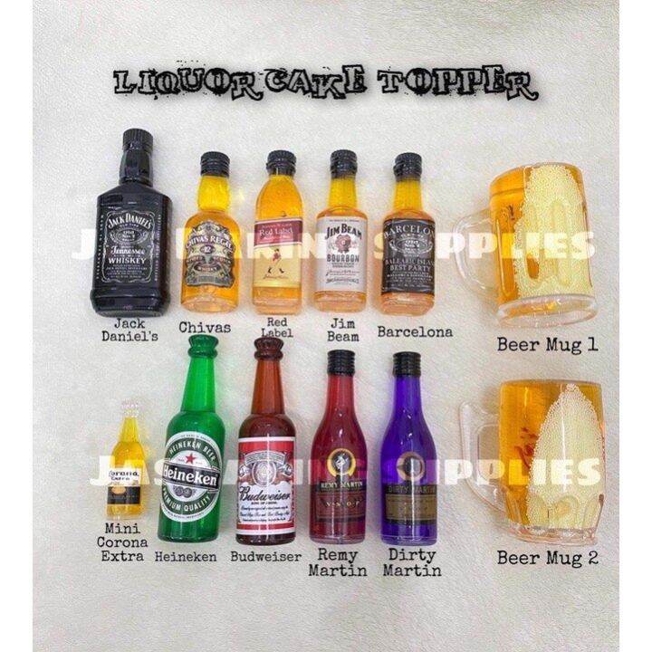 Mini Liquor Cake Topper Beer Mug Topper Liquor Cake Topper | Lazada PH