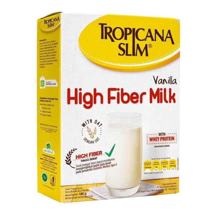 Tropicana Slim High Fiber Milk Vanila 150 gram | Lazada Indonesia