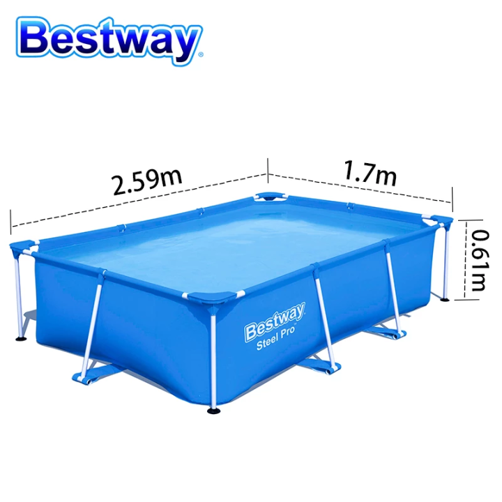 BESTWAY STEEL PRO RECTANGULAR POOL BIG SIZE for FAMILY KIDS | Lazada PH