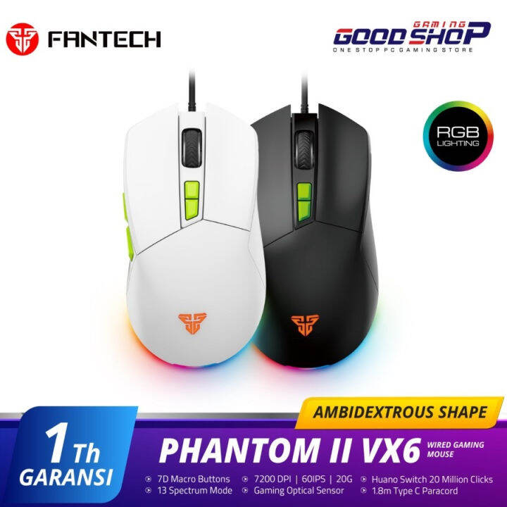 Fantech PHANTOM II VX6 Mouse Gaming Macro RGB | Lazada Indonesia