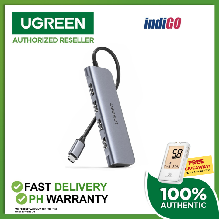 UGREEN USB-C Multifunction Hub 6 in 1 (4KHDMI + SD + TF + 2 USB 3.0 + PD Adapter) CM195 | TYPE C ...