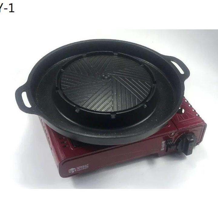 outdoor Non Stick Mookata Pan BBQ 2 In 1 Grill Thai Korean Shabu Steamboat Kuali Bakar Sup ...