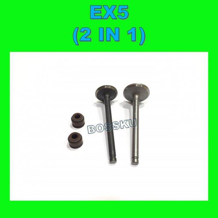 EX5 VALVE SET + EX5 VALVE SEAL 2IN1 EX5 DREAM WAVE 100 USE 2 IN 1 SET BAU VALVE SEAL SET BOSSKU ...