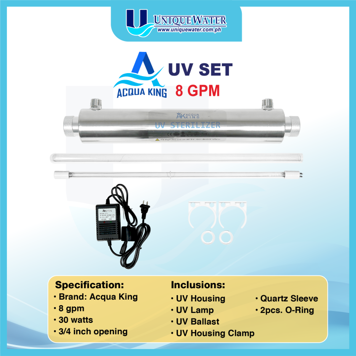 UV Water Sterilizer Set (8gpm) | Brand: AcquaKing | Lazada PH