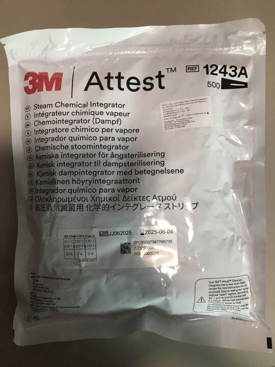 3M Attest Steam Chemical Integrators 1243A แผ่นตรวจสอบการปราศจากเชื้อ ...