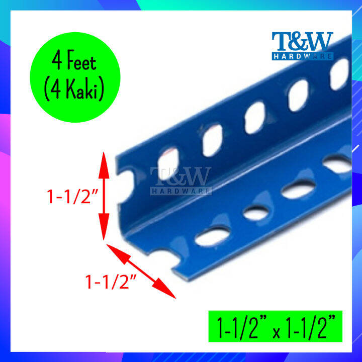 [4ft] Slotted Angle Bar (1-1/2” x 1-1/2”) (2-1/2” x 1-1/2”) Besi Angle ...