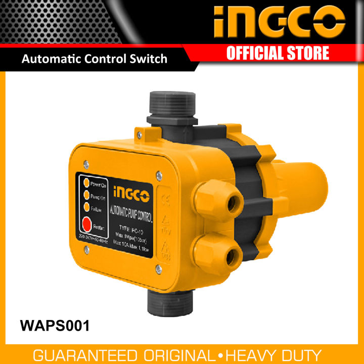 Ingco WAPS001 10A Automatic Pump Control Switch 10bar IPT | Lazada PH