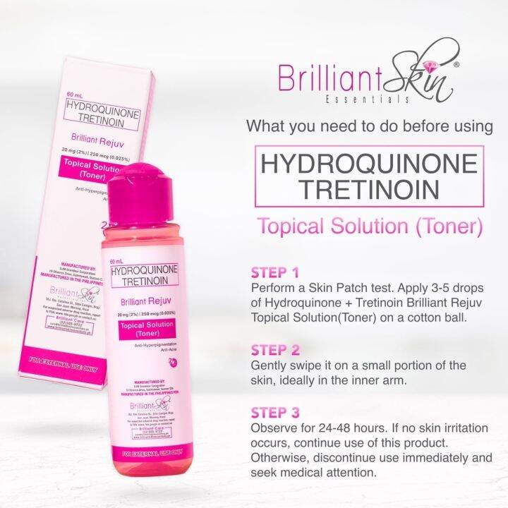 New Brilliant Skin Rejuv Topical Solution Toner With Cpr Hydroquinone