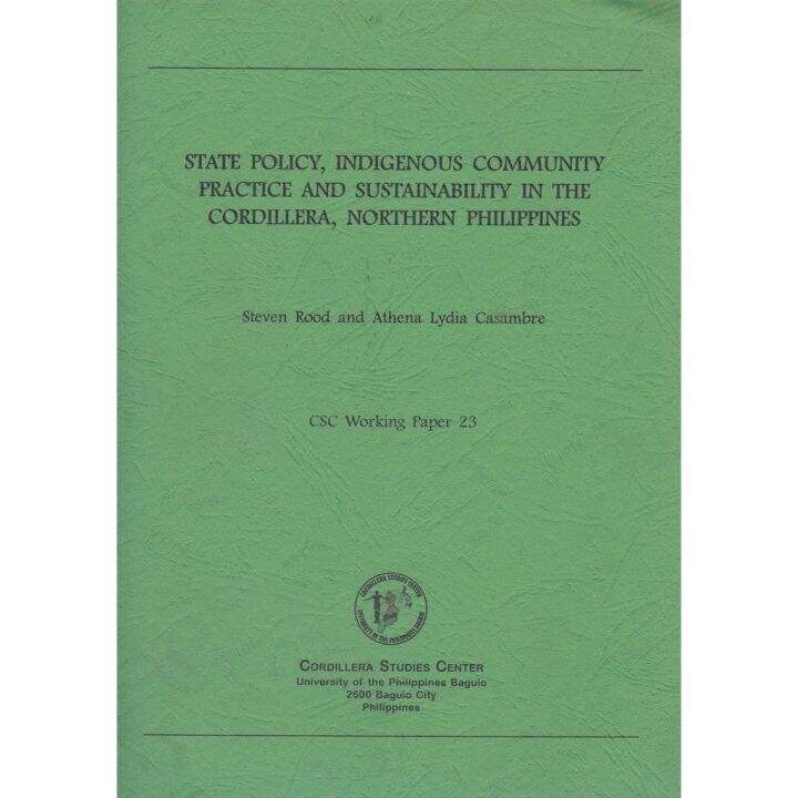 ♤☁♝⊕CSC Working Paper 23 -State Policy, Indigenous Community Practice ...
