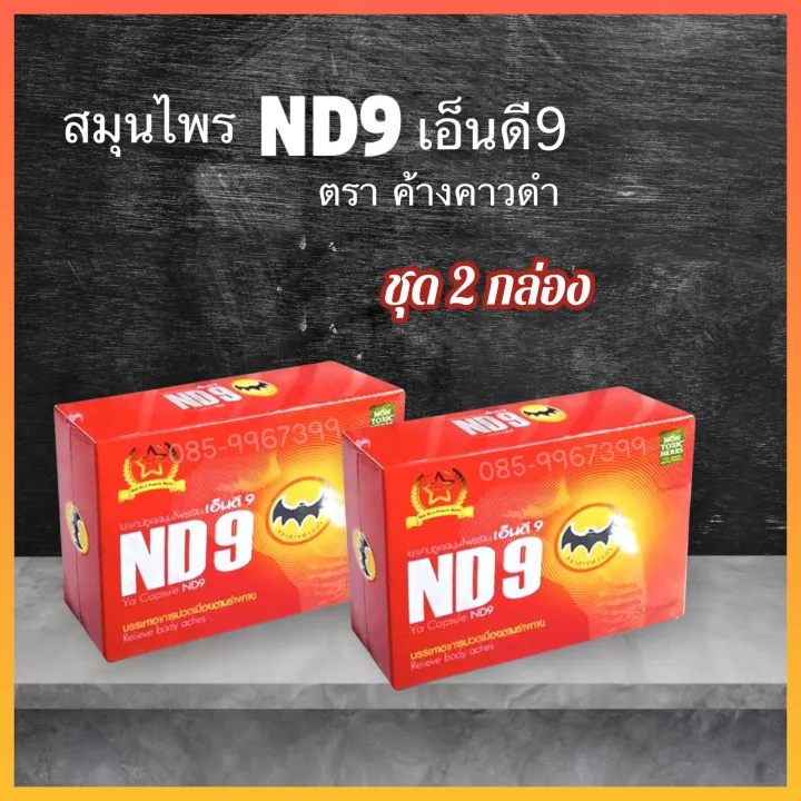 ND9 เอ็นดี9ตราค้างคาวดำ สมุนไพรชนิดแคปซูล (ชุด 2กล่อง) | Lazada.co.th