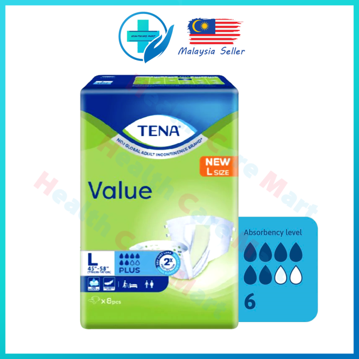 Tena Value Adult Diaper L 10pcs | Lazada