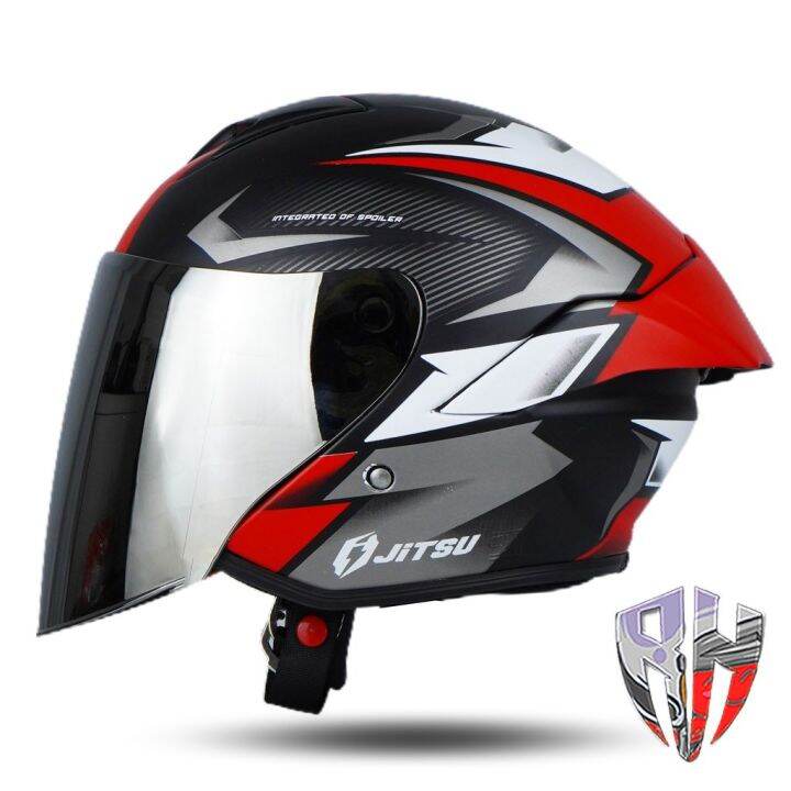 Jitsu Helm Half Face Hunter Black Doff | Lazada Indonesia