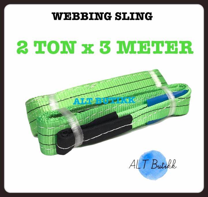 WEBBING SLING 2 TON X 3 METER | TALI ANGKAT | WEBING BELT 2T x 3M ...