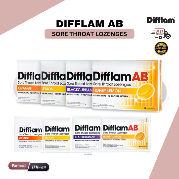 Difflam AB Lozenges For Sore Throat 6pcs | Lazada