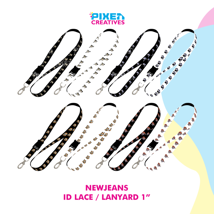 NewJeans ID LACE LANYARD ID SLING KEY HOLDER 1" Custom Sublimation New ...