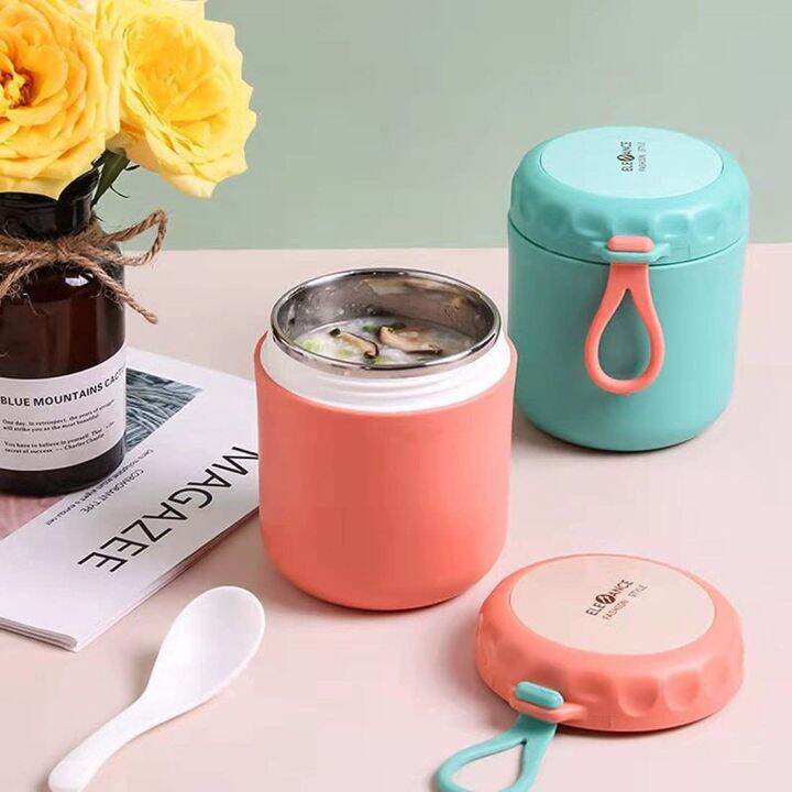 Mini Stainless Steel Insulated Lunch box Bento Soup Cup Cute Lunch Box ...